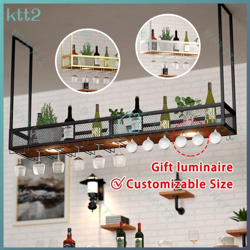 Wine glass rack Household wrought iron hanger upside down red wine ...