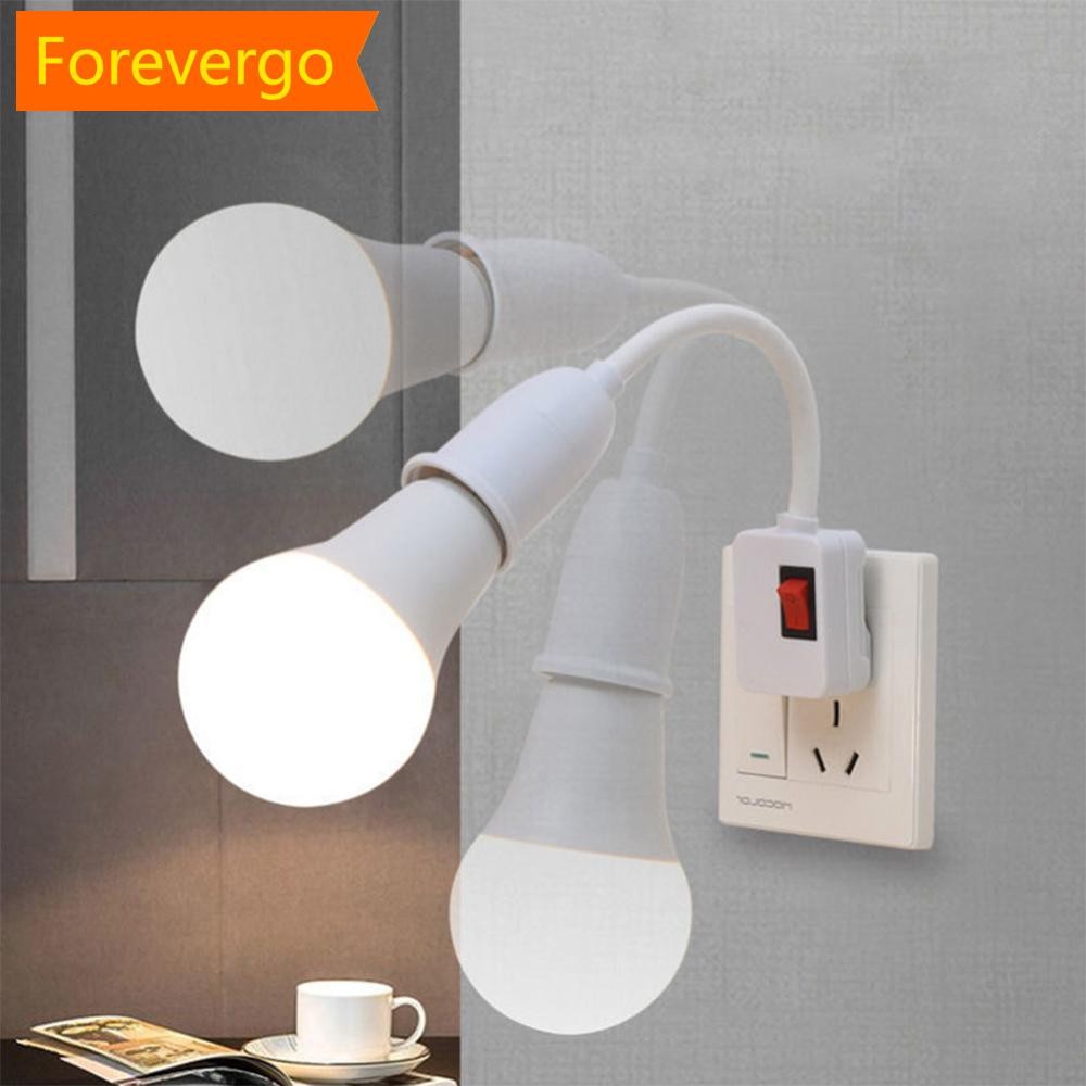 【Forever】 EU/US Direct Plug-in Lamp Base E27 Rotary Lamp Socket Bulb ...