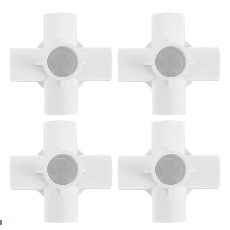 4 Pcs Bottom Tube Fittings Cauldron Wheelbarrow Planter PVC 5-way Elbow Joint Air Duct ...