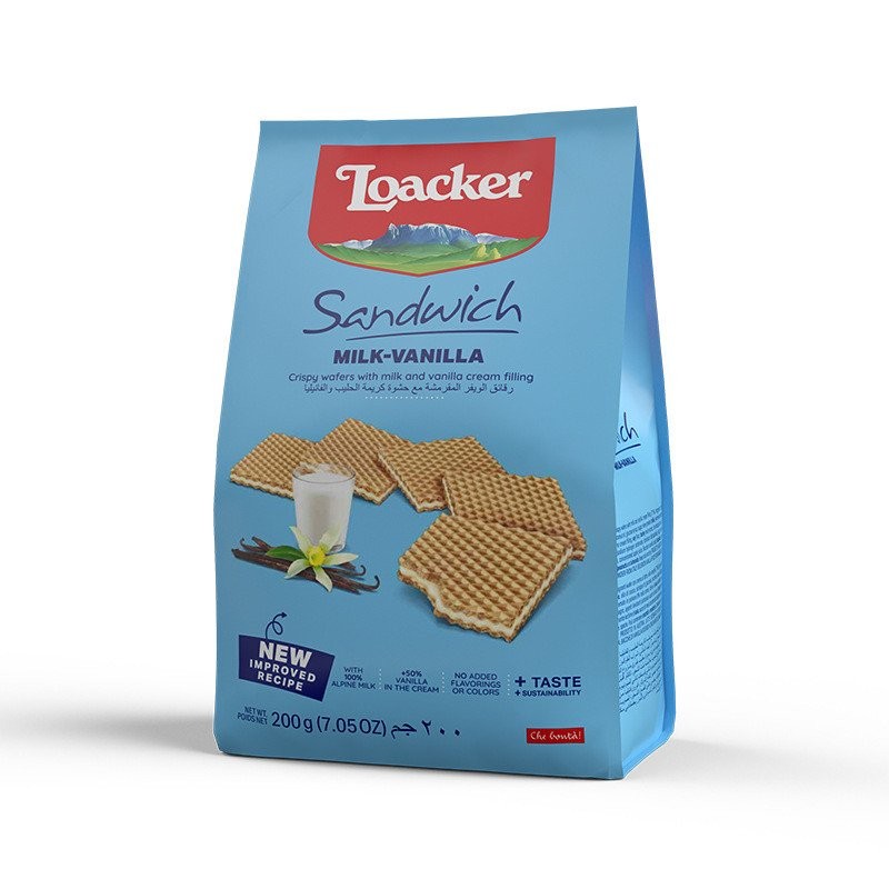 Loacker Laijia Thin Wafer Sandwich Biscuits Milk Vanilla Flavor ...