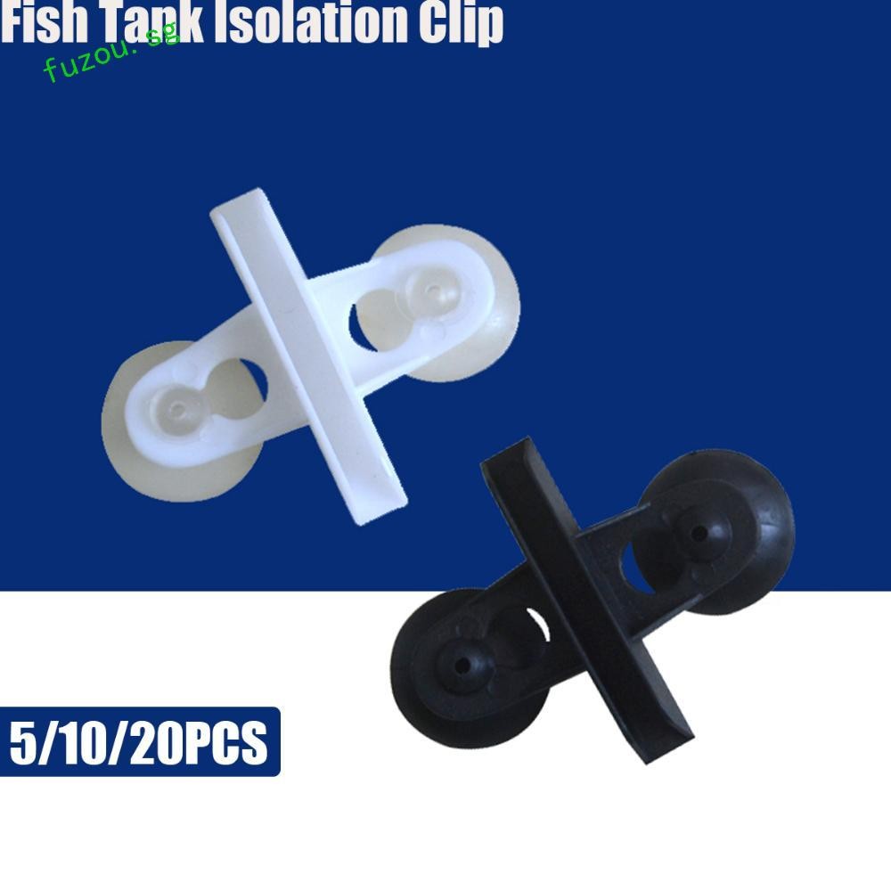 FUZOU Fish Tank Isolation Clip Plastic Black Breeding Separation Glass ...
