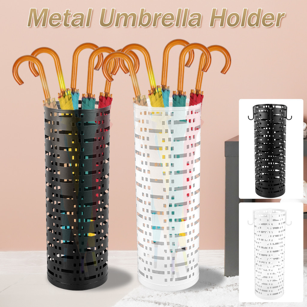 Umbrella Storage Rack Free Standing Round Metal Umbrella Holder Canes ...