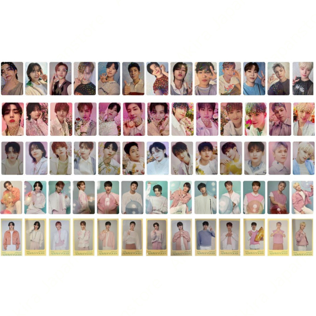 SEVENTEEN ALWAYS YOURS POB PHOTO CARD weverse UNIVERSAL HMV TR TSUTAYA LD(7 members above the ...