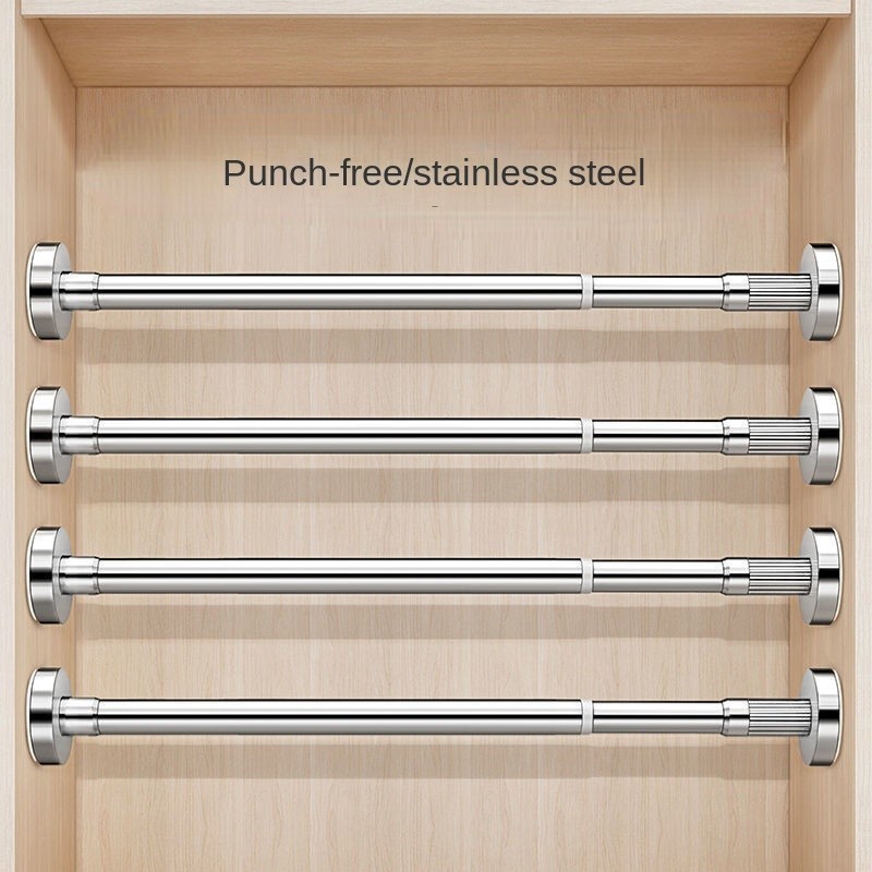Clothes Hanger Rod Clothes Pole of Closet Horizontal Wardrobe Clothes ...