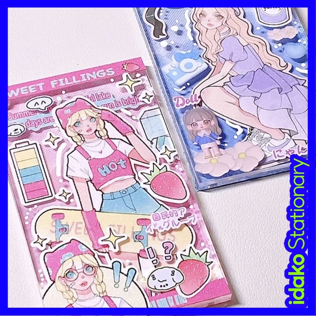 idako scrapbook stickers big sticker idako Six sheets of girl Haili ...