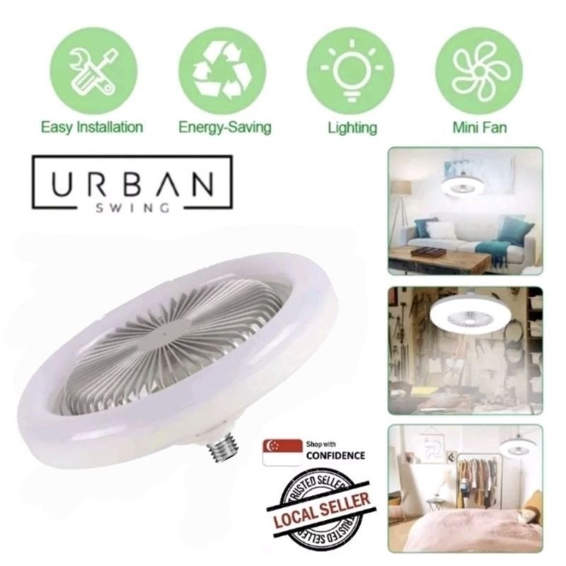 [SG🇸🇬Seller] E27 30W /36W LED Ceiling Dual-purpose Smart Fan Lamp 2800 ...