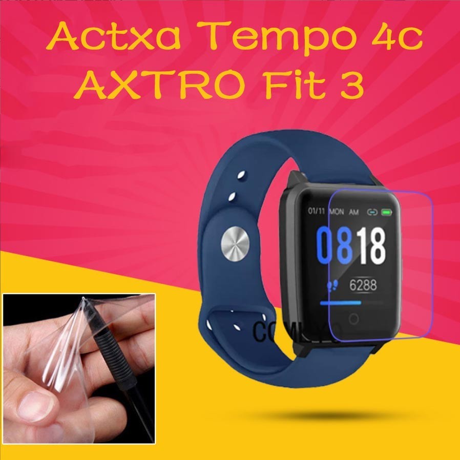 AXTRO Fit 3 / Actxa Tempo 4c Strap With Screen Protector TPU Protective ...