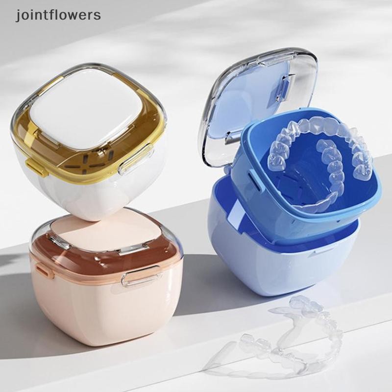 JSS Retainer Case Portable Mouth Guard Box Oral Cleaning False Teeth ...
