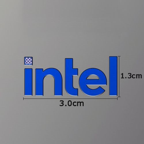 Brand Sticker intel intel logo Ultra-Thin Split Metal logo Sticker ...