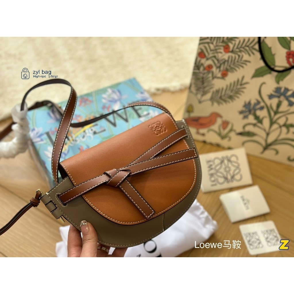 （Nine colors）Lo-Gate Bag Classic mini saddle bag Women's shoulder bag ...
