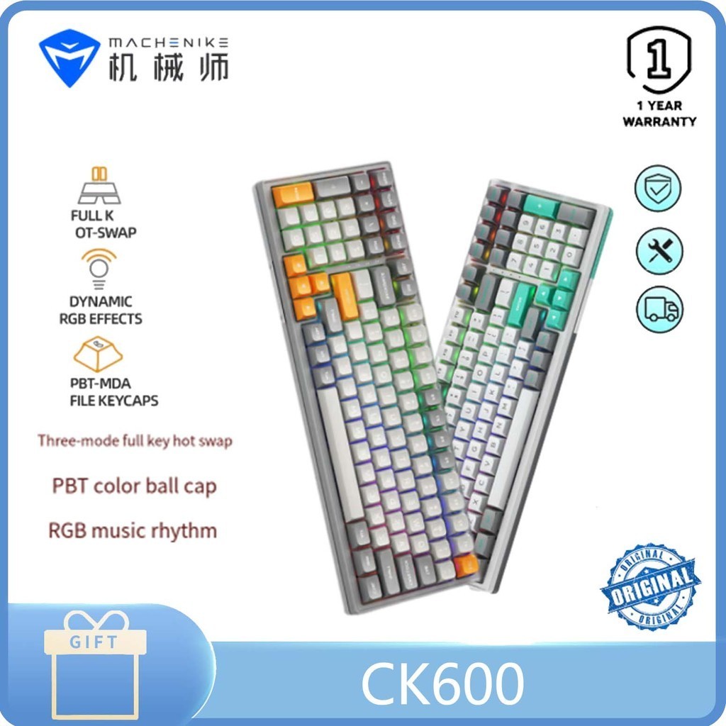 MACHENIKE CK600 Mechanical keyboard Wired/wireless/Bluetooth the third mock examination keyboard ...