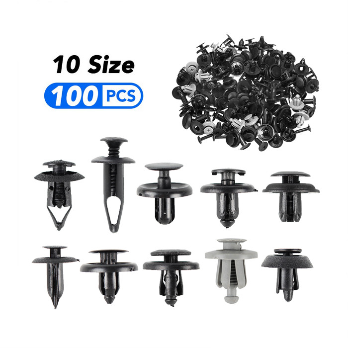 100pcs Car Universal Accessery Screw Rivets Set Auto Retainer Fastener ...