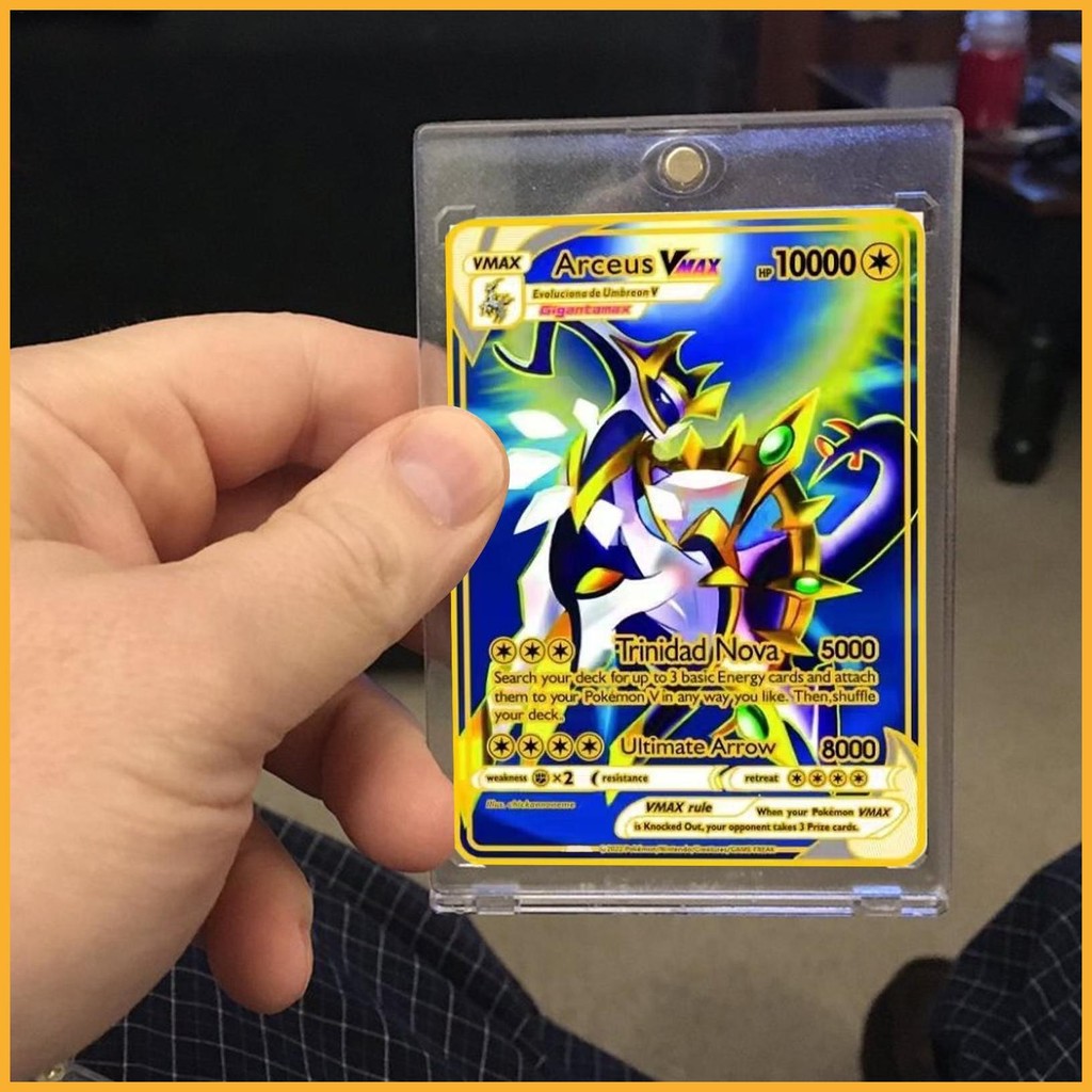Arceus VMAX Metal Pokemon Cards Metal Game Cards Single Cartoon Trading ...