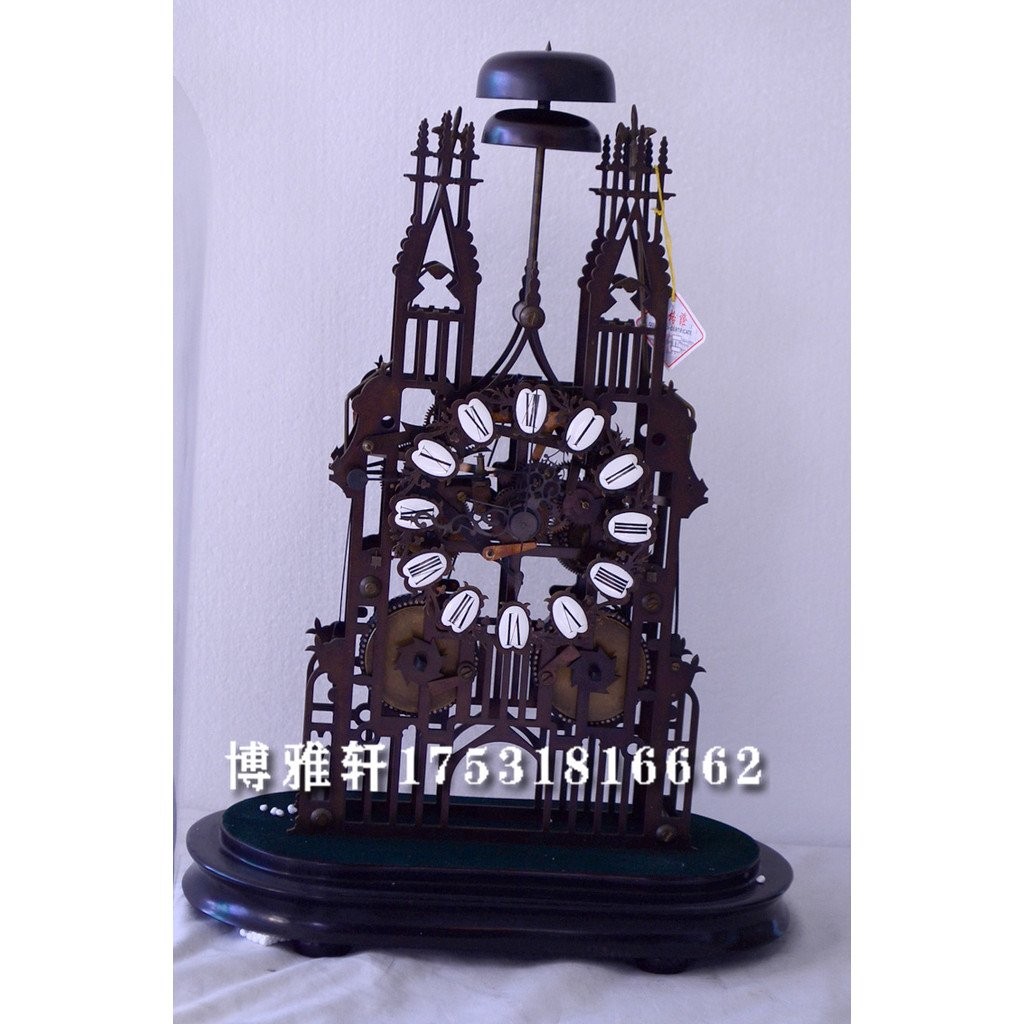 Clock Pure Copper Movement Skeleton Style Table Clock Time Reporting ...