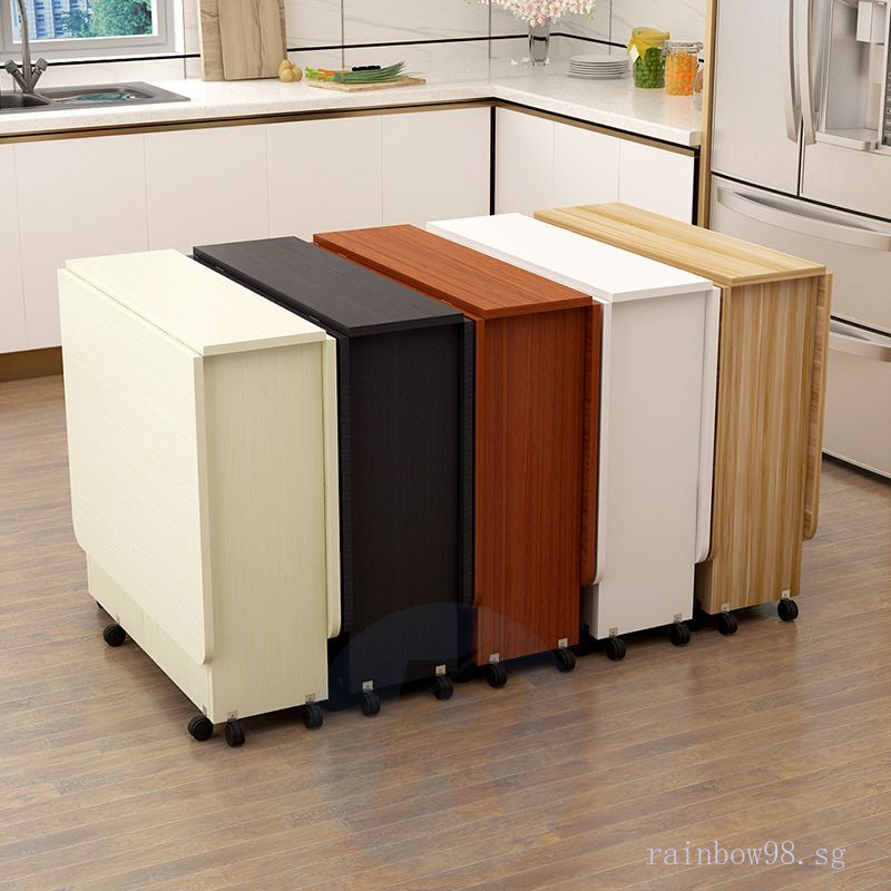 Folding Dining Table Household Small Apartment Multi-Functional Dining Table Rectangular round ...