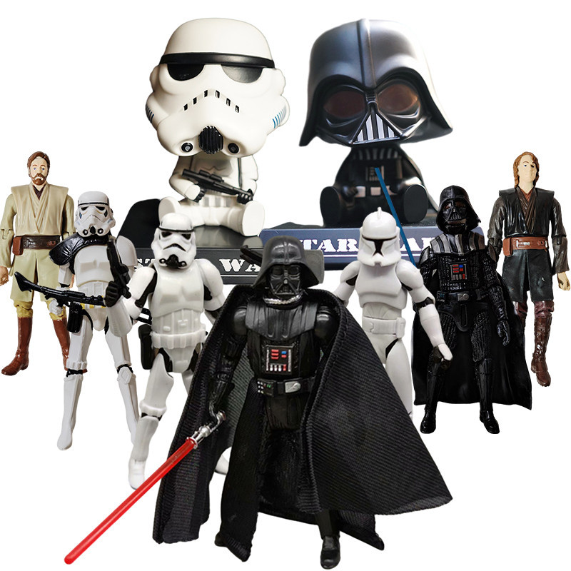 Star Wars Action Figure Darth Vader White Soldier Stormtrooper Figure ...