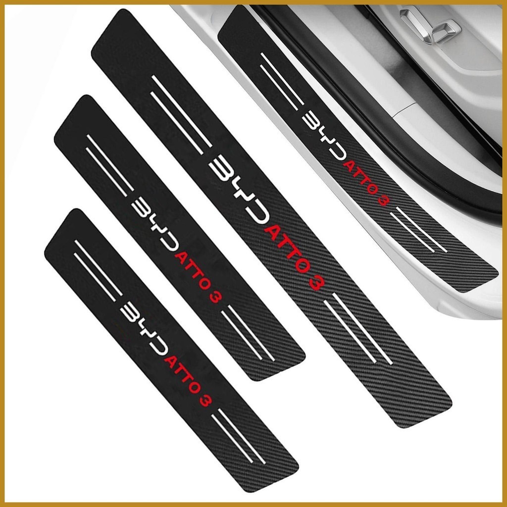 Car Door Sill Leather Stickers For BYD Atto 3 EV 2022 2023 Protection ...