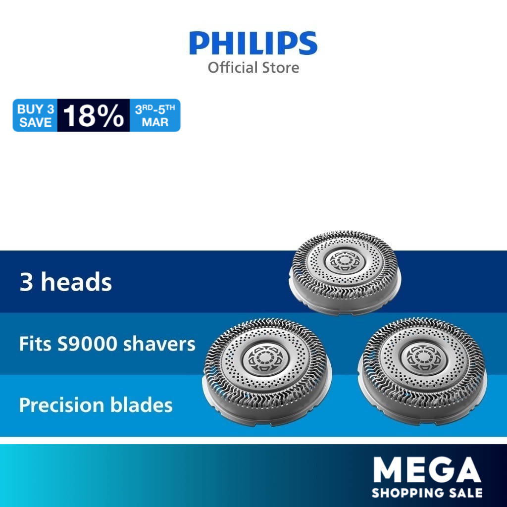 PHILIPS Shaver series 9000 and SP9000 Replacement shaving heads SH91/51 ...