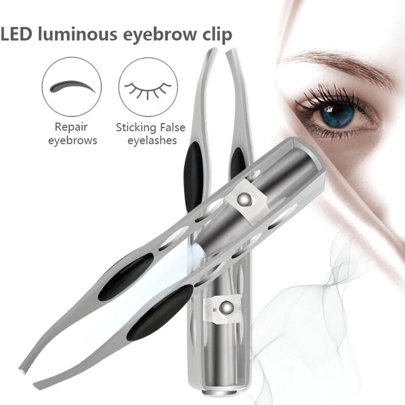 [SG] Led Light Tweezer Eyebrow Trimming Tweezers Eyelash Eyebrow Eyes ...