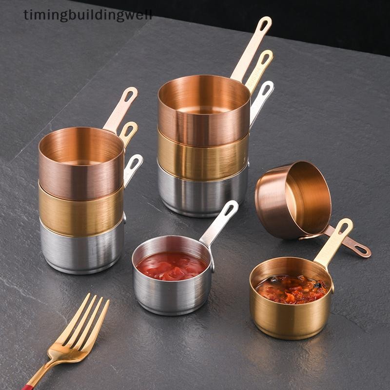 Twsg 304 Stainless Steel Sauce Cup Stackable With Handle Mini Sauce Pan ...