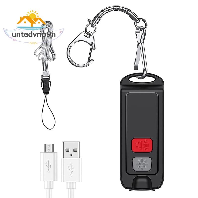 Safe Personal Alarm Rope Alarm Mini Self Defence Keychain 130DB ...