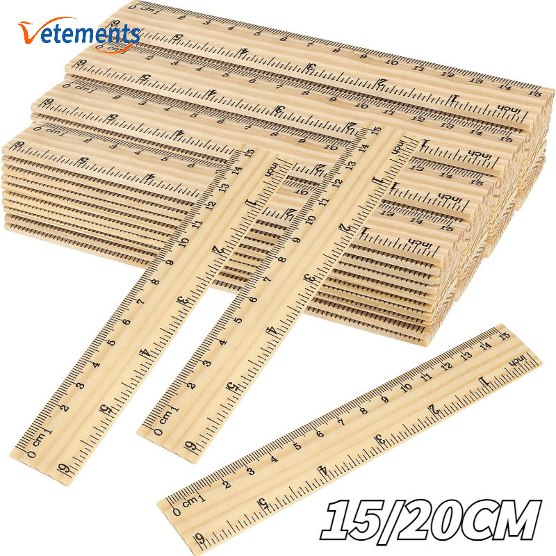 Simple Single Sided Scale Wooden Ruler Mathematics Courses Drawing ...