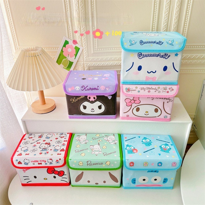 Hello Kitty Sanrio My Melody Kuromi Anime Kawaii Storage Box Cute ...