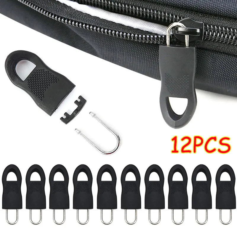 12PCS Replacement Zipper Slider Clothing Sewing Accessories Detachable ...