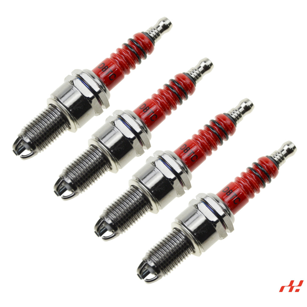 cool 4 piece kit D8TC 3 Telecom Spark Plug Replacement motorcycle CG ...