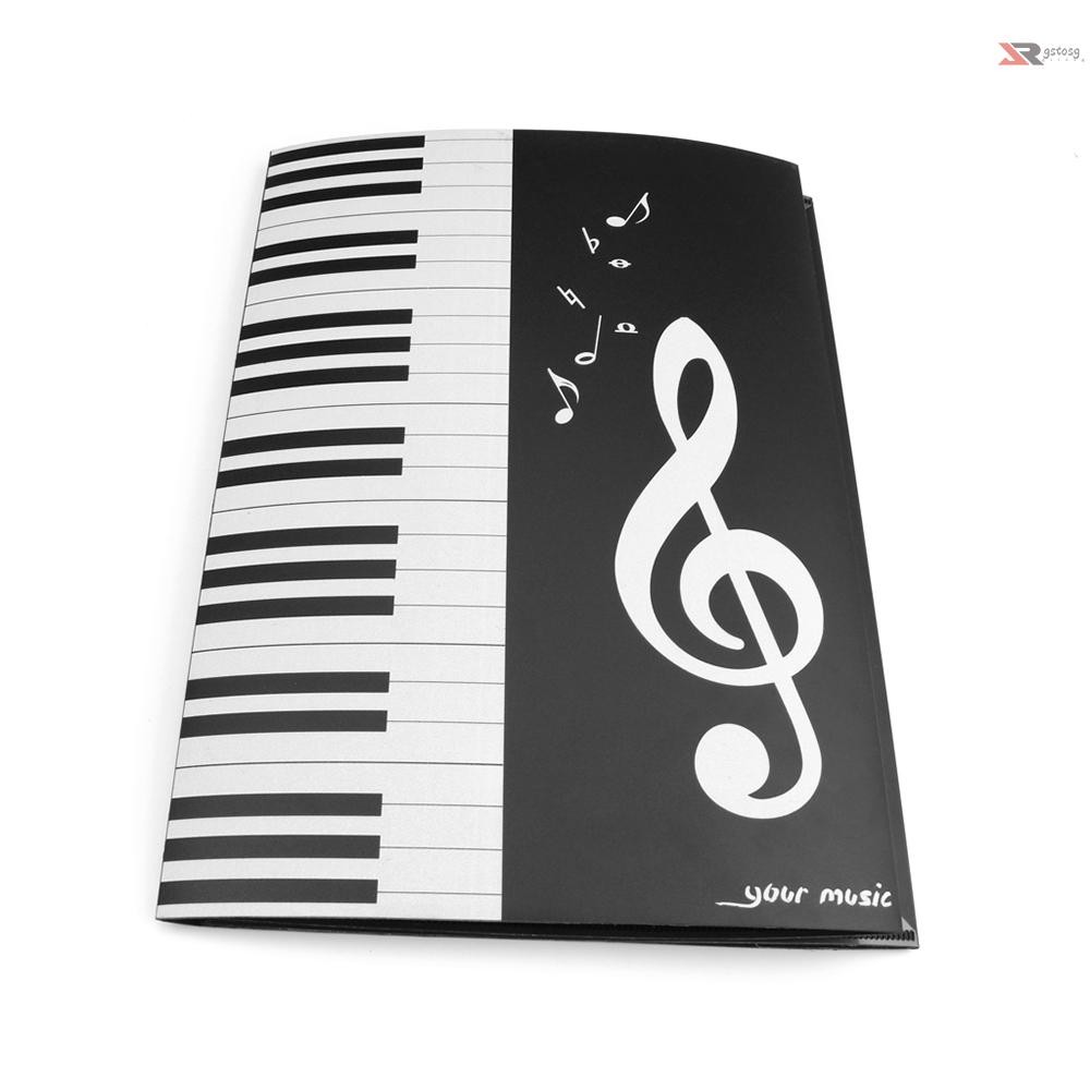 Black Sheet Music Folder A4 Size Storage Holder Binder for Stage ...