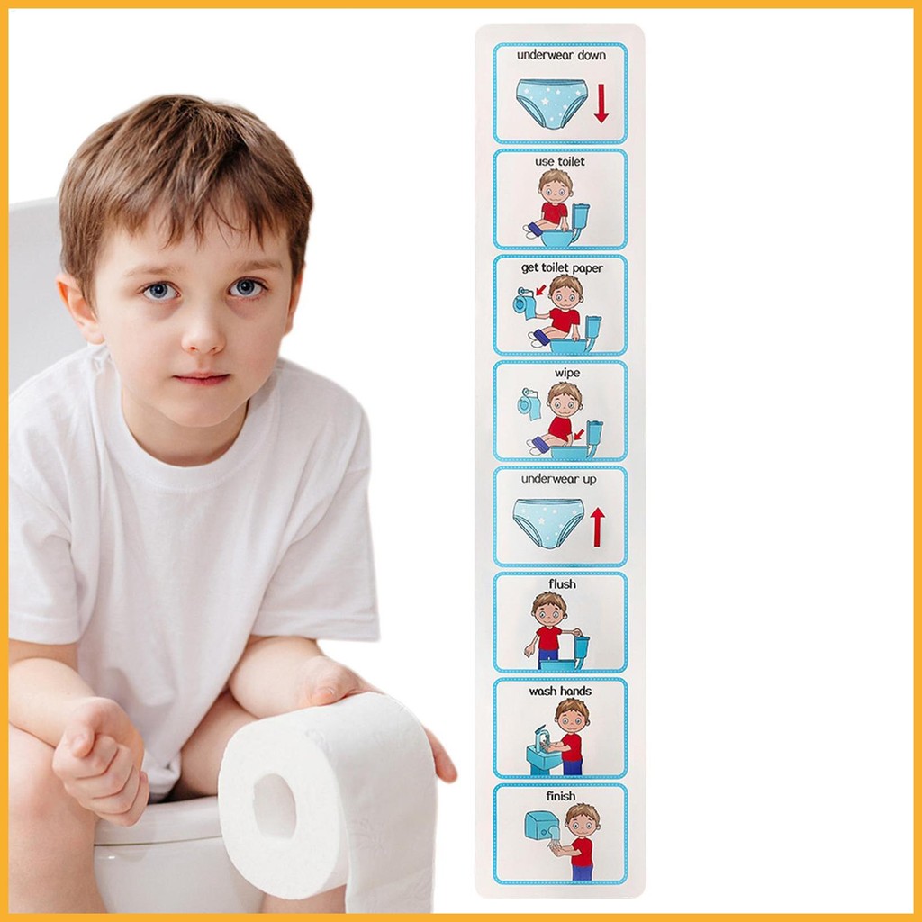 Potty Training Visual Cards Toilet Training Sticker Chart Cards for ...
