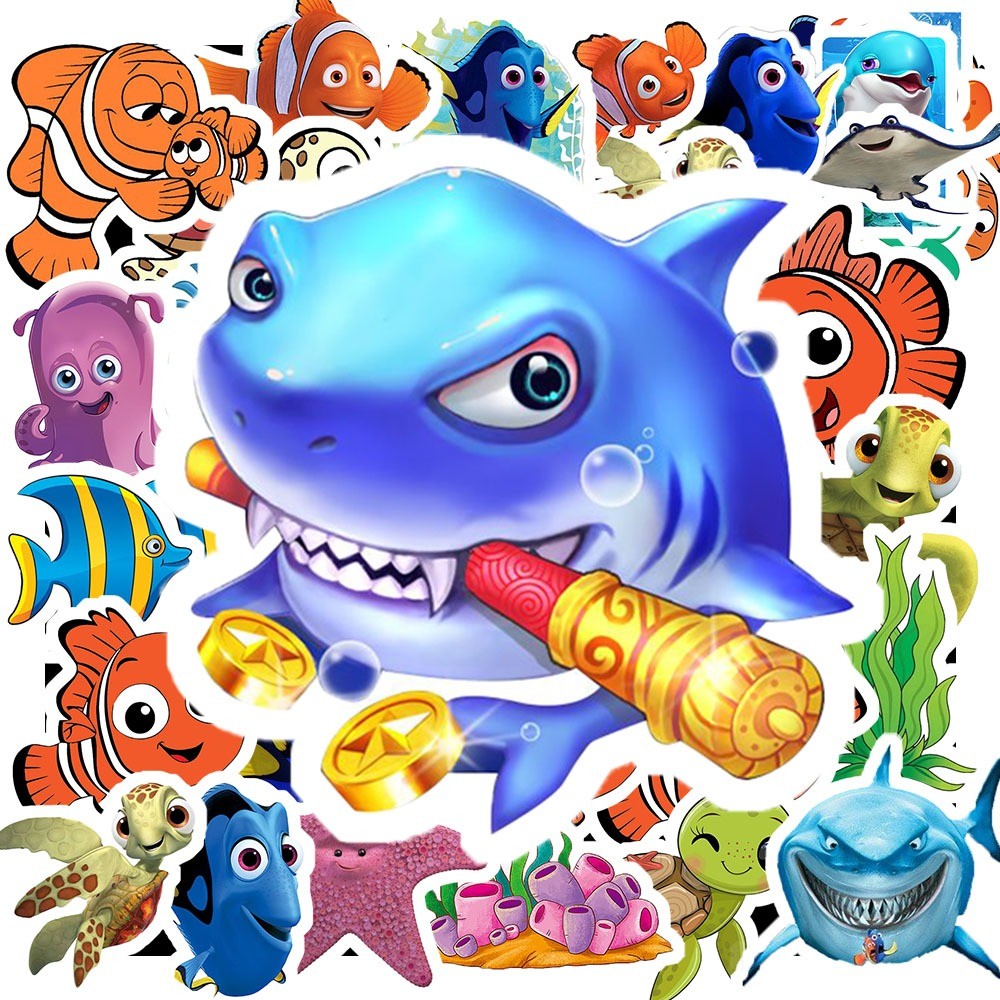 Set of 50 FINDING NEMO FISH Stickers for Laptop Decoration | Waterproof ...