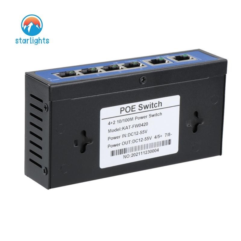 [ 6 Port 10/100Mbps 4 POE Port& 2 Uplink Power Over Ethernet Switch ...