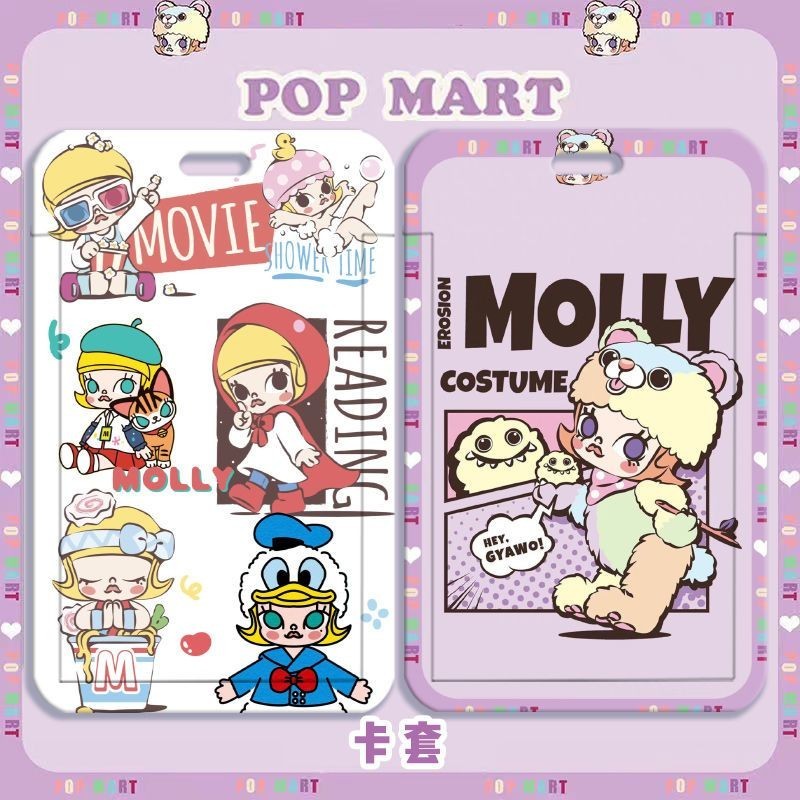 Pop Mart MOLLY MOLLY Merchandise Student Card Holder Campus Card Meal ...