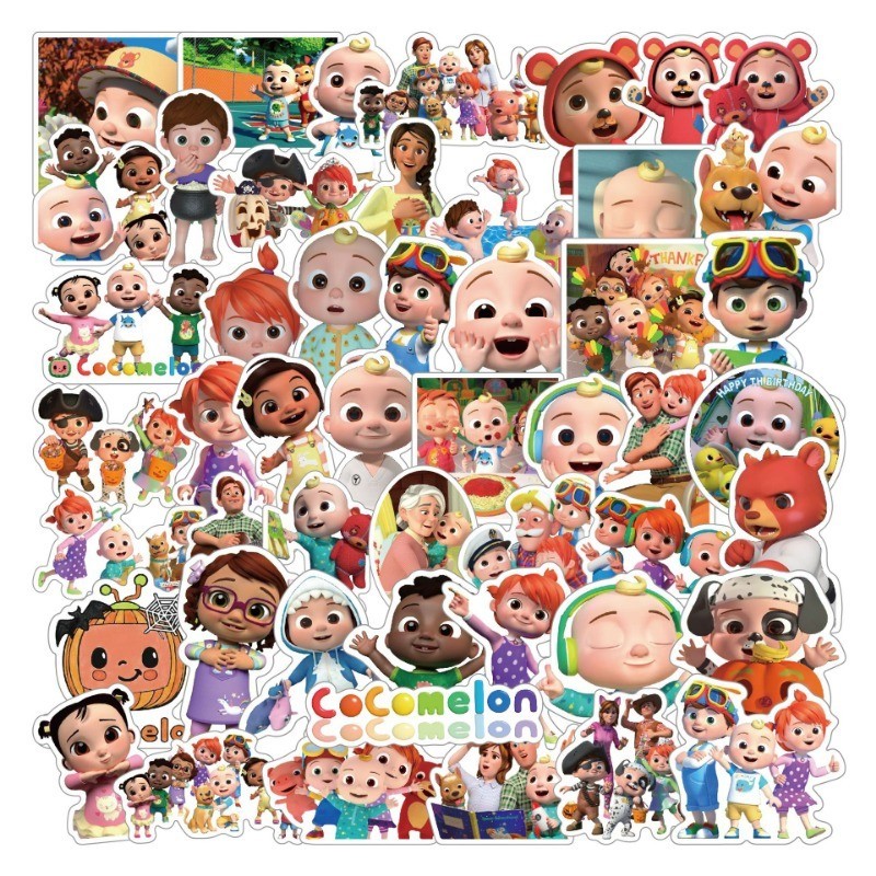 50pcs COCOMELON family Rewards kid's cartoon Graffiti Stickers ...