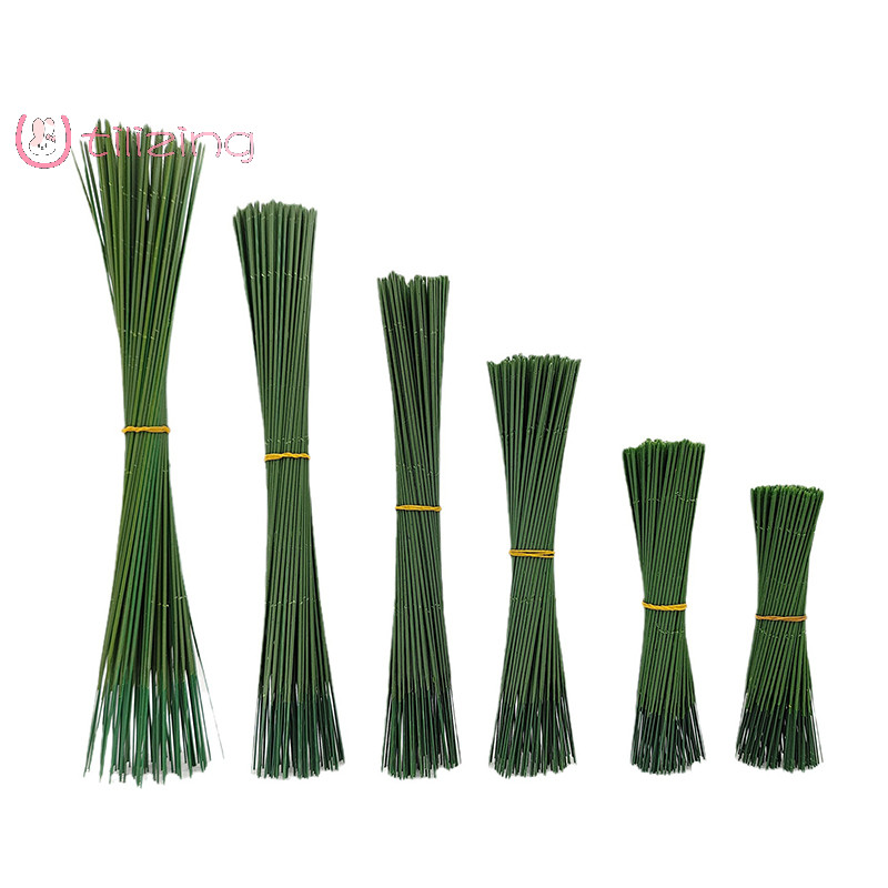 [UtilizingS] 20Pcs 15/20/25/30/40cm Artificial Green Flower Stem DIY ...