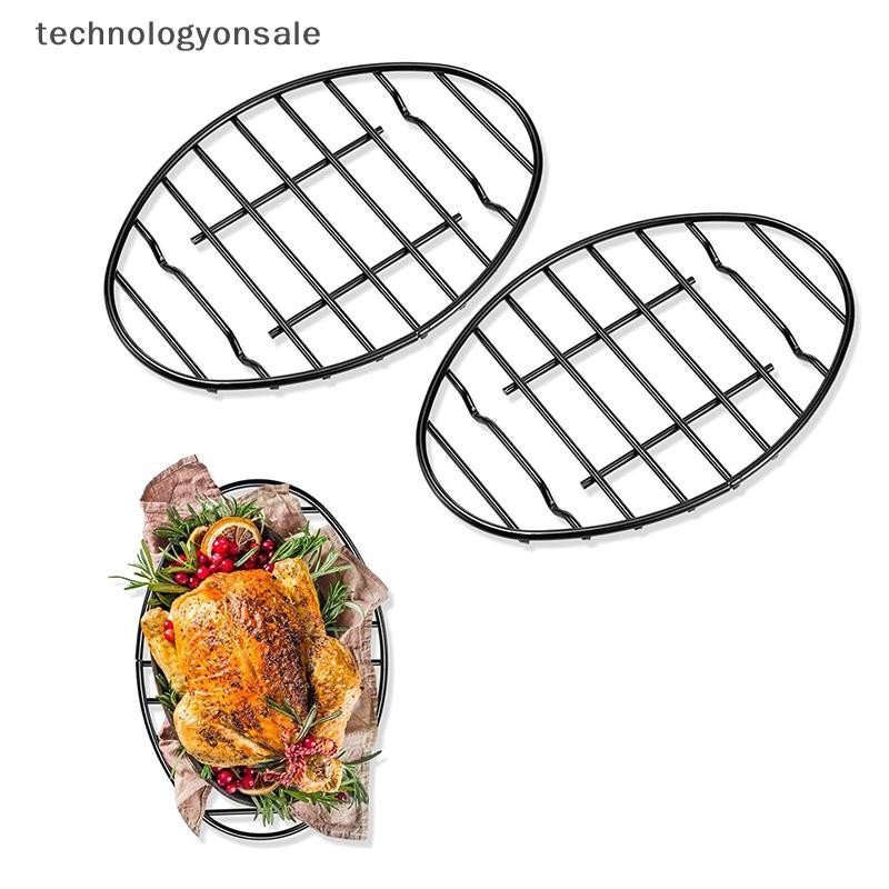 [TEC] 2 Pack Oval Roasting Rack - 12 Inch Black Cooling Rack With ...