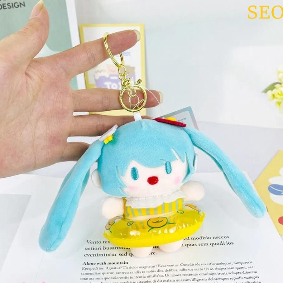 SEOUL Hatsune Miku Doll, Plushy Soft Black Skin Miku Keychain, Kawaii ...
