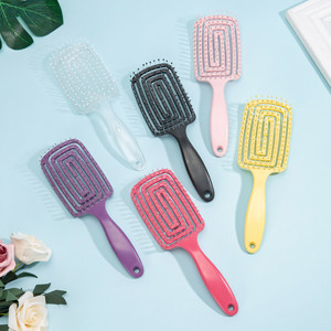 Portable circular hollow comb home blow dry comb home styling massage ...