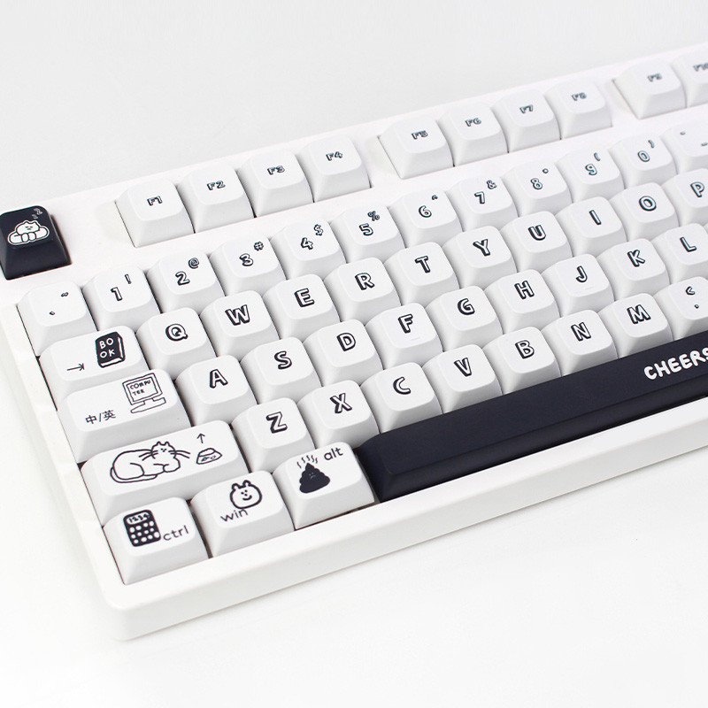 BOW Cartoon Keycap Cute 129 Key Keycap XDA Profile Sublimation ...