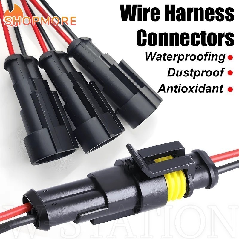 [Marvelous] 2 Pin Car Waterproof Wire Connectors Cable Sealed ...