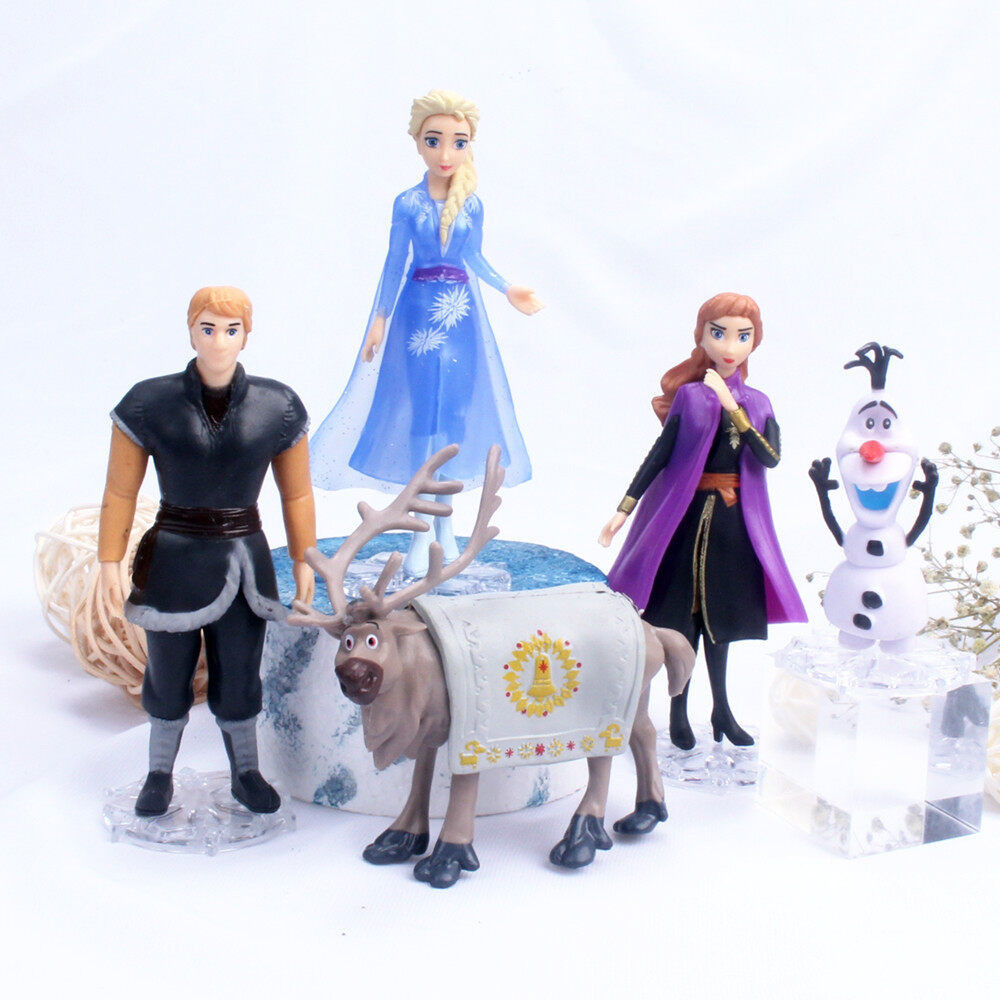 Set of 5Pcs Frozen Disney Princess Elsa Anna Olaf Solid toys princess ...
