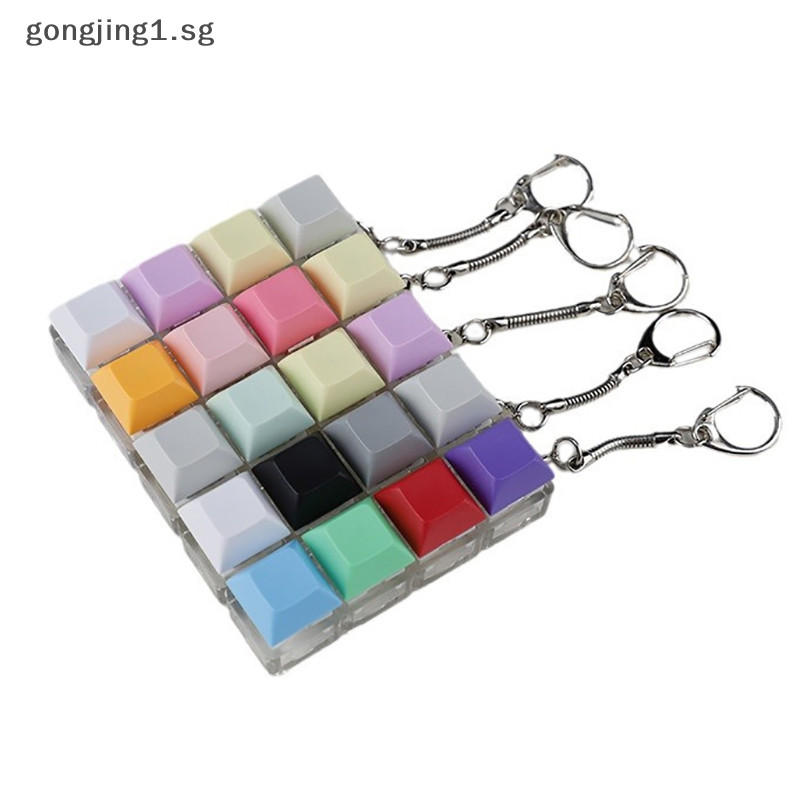 gongjing1 4-Keys Mechanical Keyboard Key Toy Keychain Party Stress ...