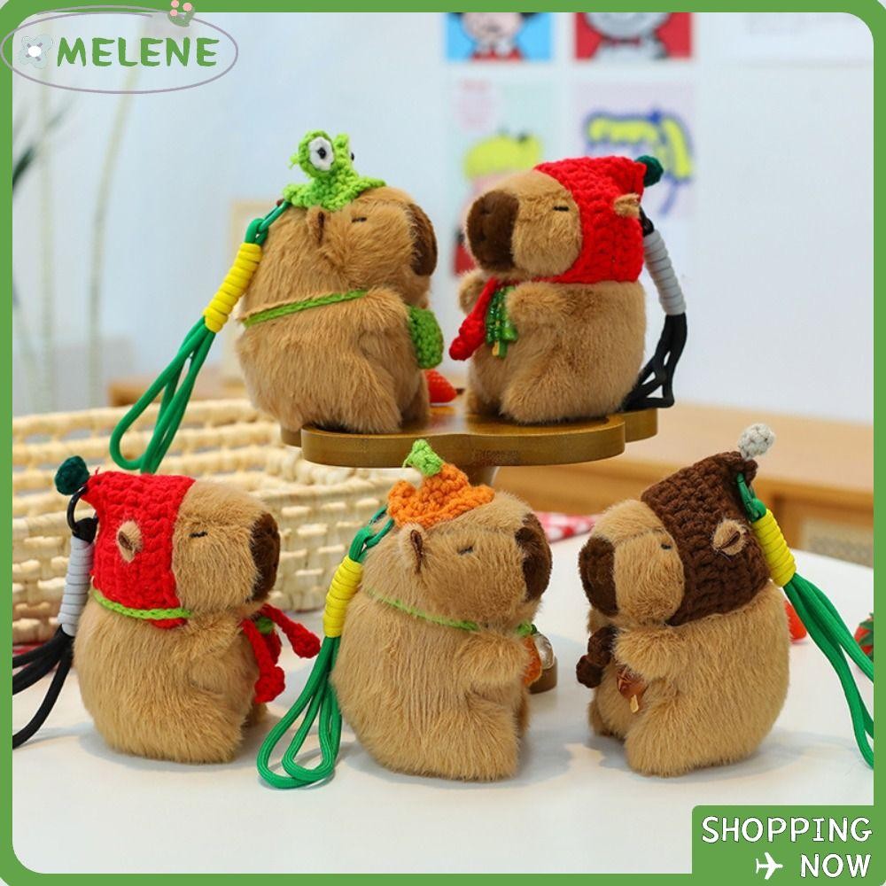 MELENE Knitted Capybara Pendant, Plush Cartoon Simulation Capybara ...