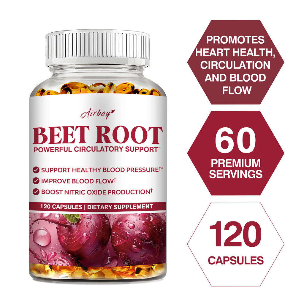 Airboy Total Beets Blood Pressure Support with Grape Seed Extract and ...