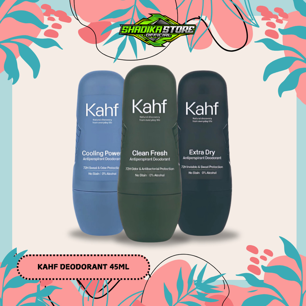 Kahf Antiperspirant Deodorant Roll On 45ml/Clean Fresh/Cooling Power ...