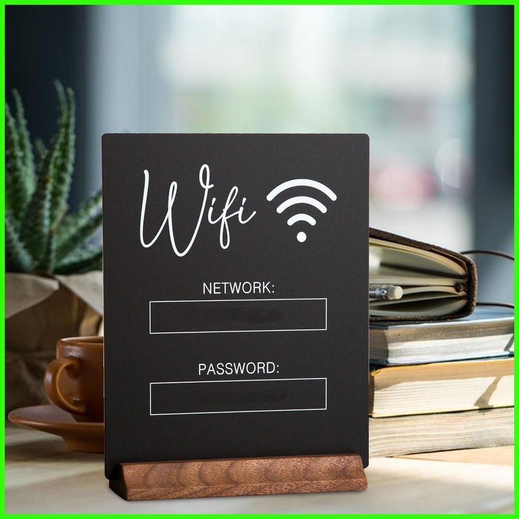 WiFi Board Sign Guest Room WiFi Signage with Base WiFi Sign for Home ...