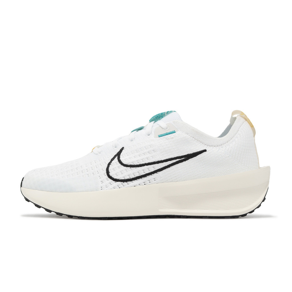 Nike Jogging Shoes Interact Run Women's White Blue Knitted Rebound Road ...