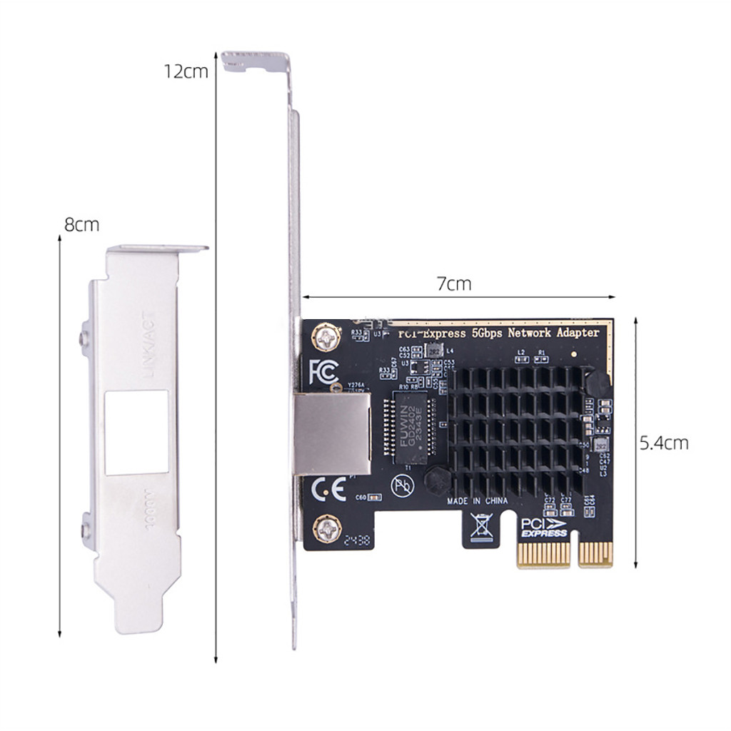 5G Gigabit Network Adapter Card PCl-E RJ45 Port 10/100/1000/2500 ...