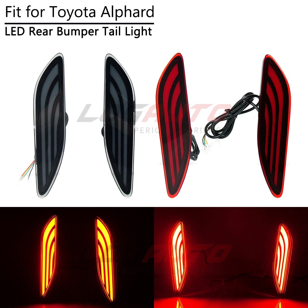 For Toyota Alphard Vellfire AH40 2023 2024 LED Reflector Rear Bumper ...